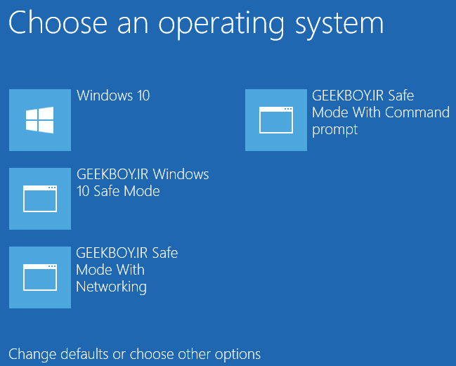 Safe Mode اضافه کردن Safe Mode به منوی Boot ویندوز - گیک بوی | GEEKBOY